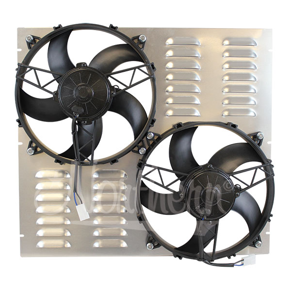 Northern Radiator | Dual 11" High CFM Electric Fan & Shroud - 21 3/4 x ...
